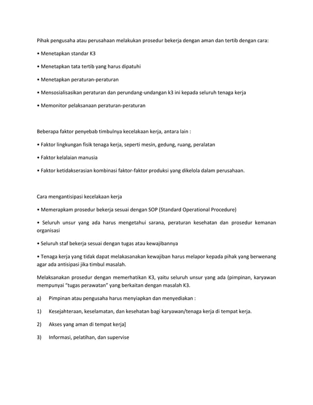 Modul i, 3.1 prosedur kesehatan, keselamatan, dan keamanan kerja | PDF