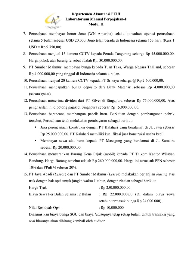 Tax Modul ii - FEUI | PDF