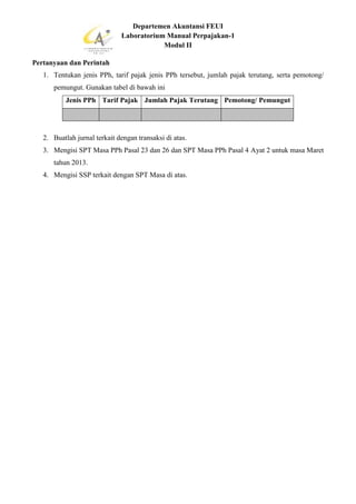 Tax Modul ii - FEUI | PDF