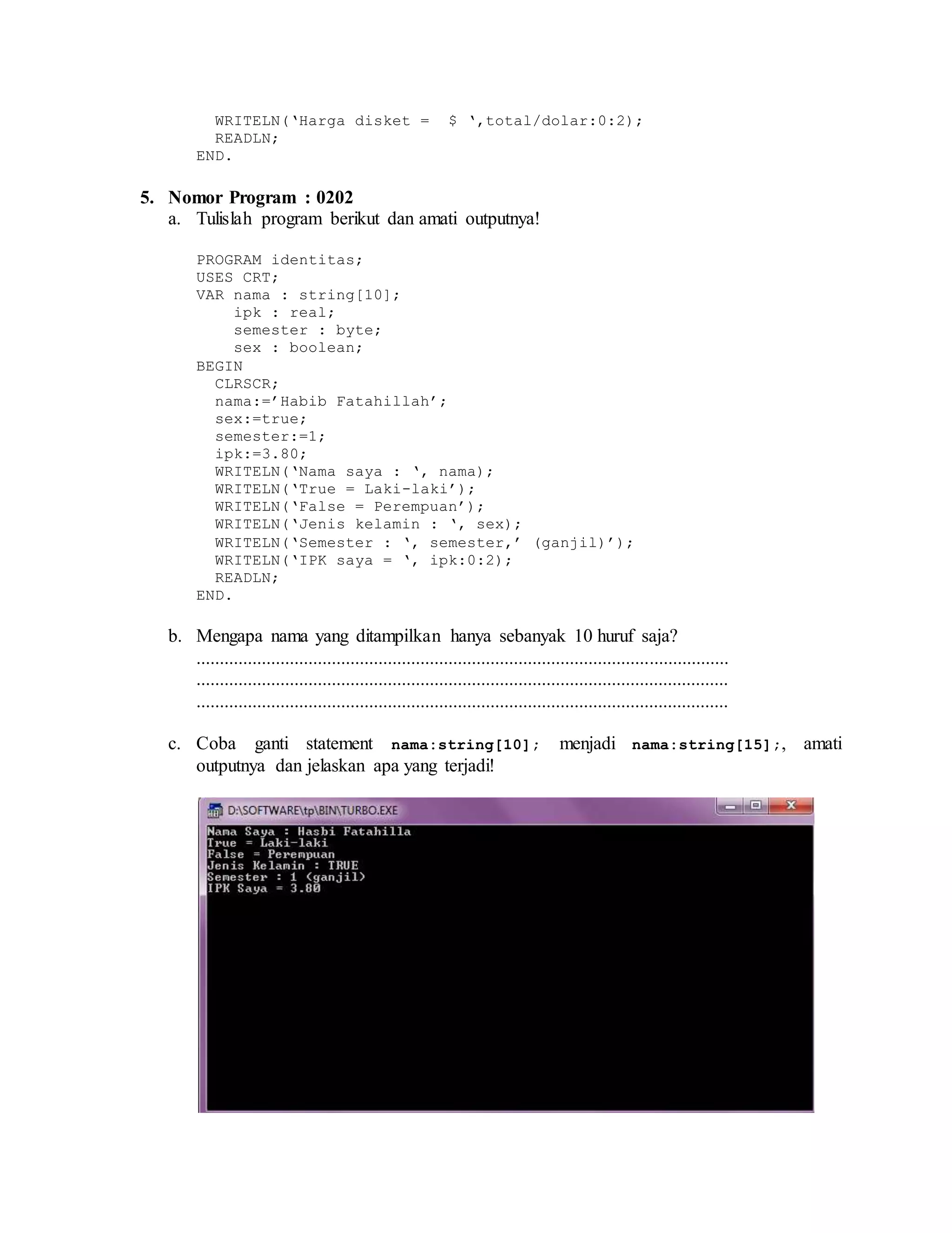 PASCAL ( MODUL 2) | PDF