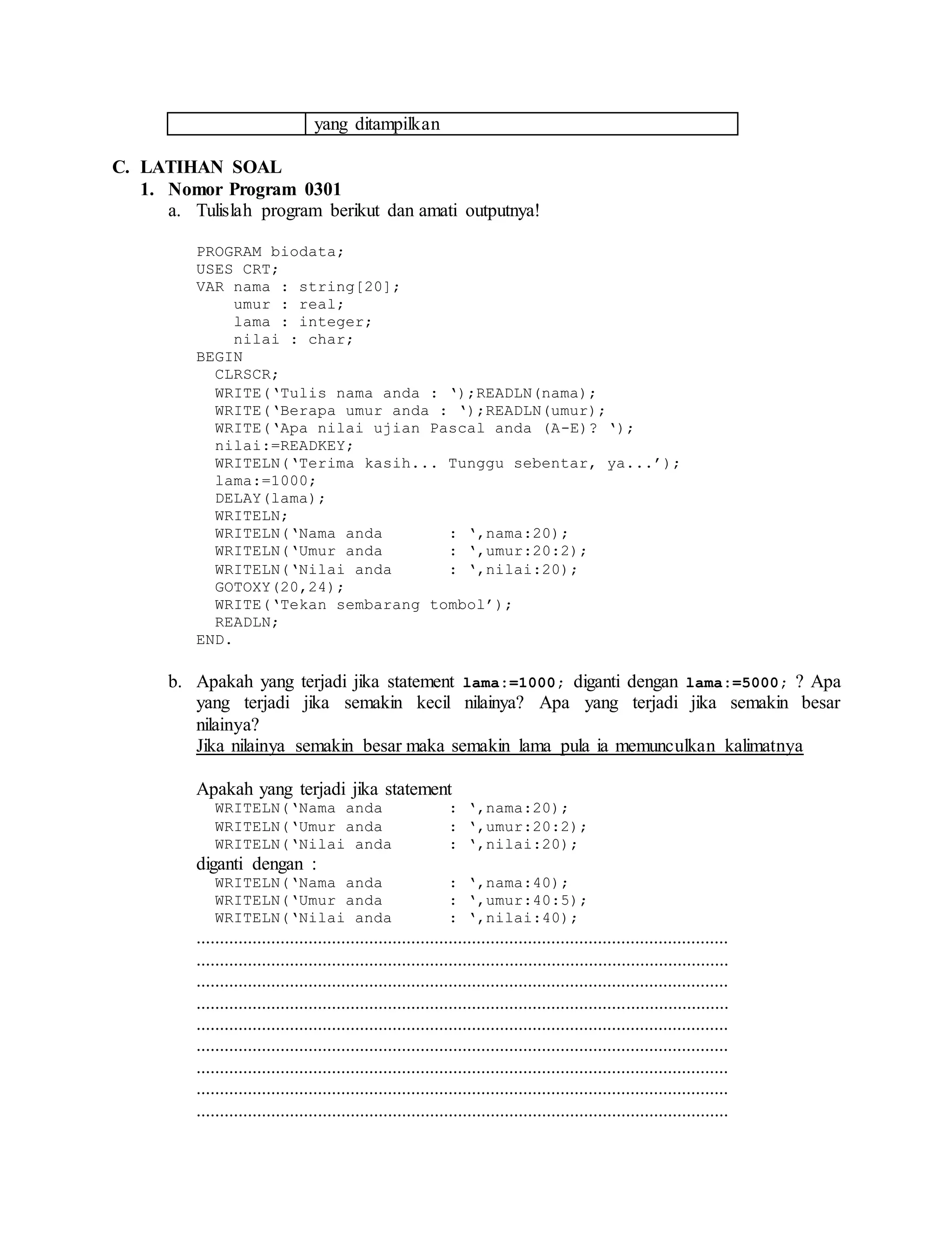 PASCAL ( MODUL 3) | DOCX