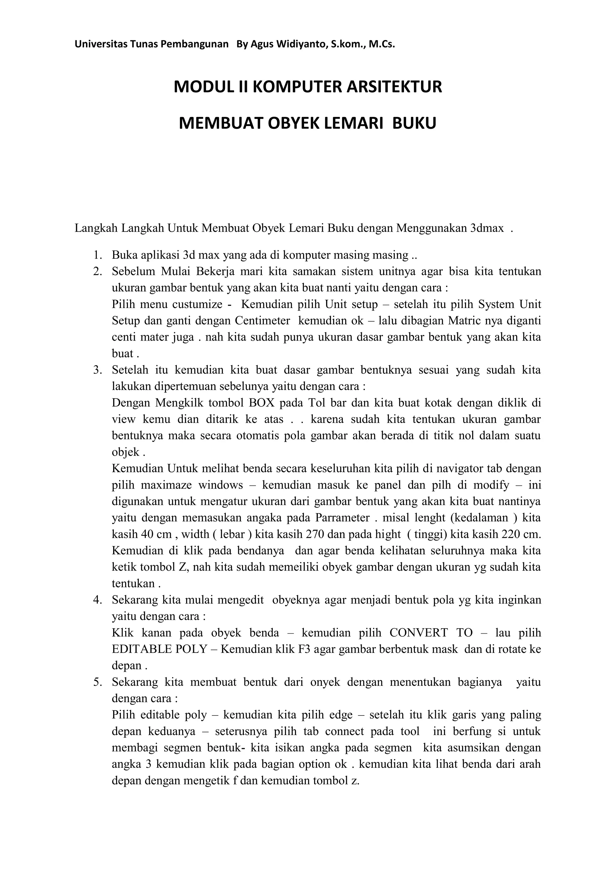 Modul ii komputer arsitektur | PDF