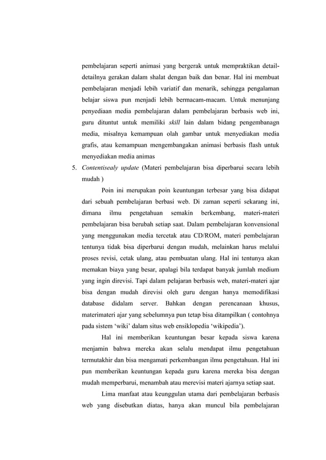 Modul Media pembelajaran berbasis WEB | PDF