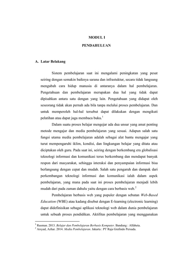 Modul Media pembelajaran berbasis WEB | PDF