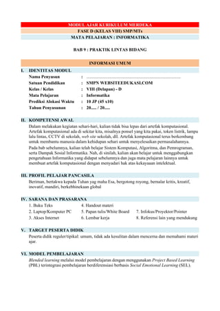 Modul Informatika kurikulum merdeka kelas 8 Bab 9.docx