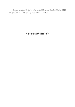 Modul instalasi ubuntu 10.10