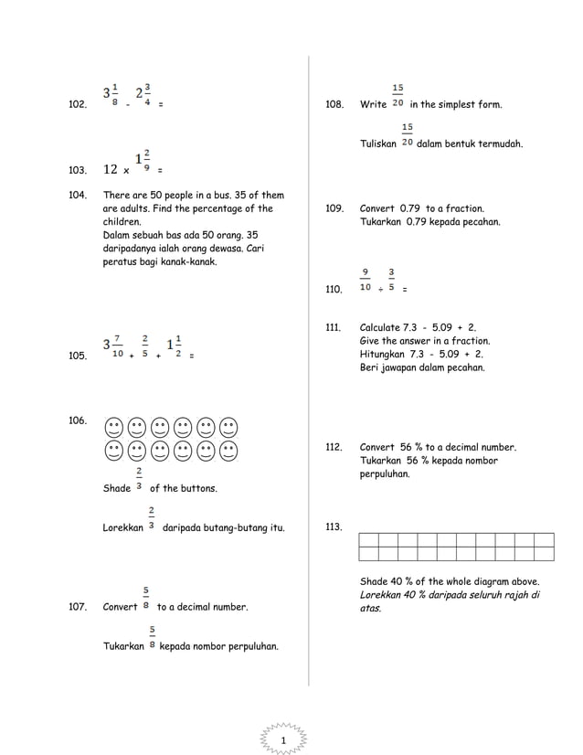 Modul intensif 2013 matematik tahun 6 | PDF