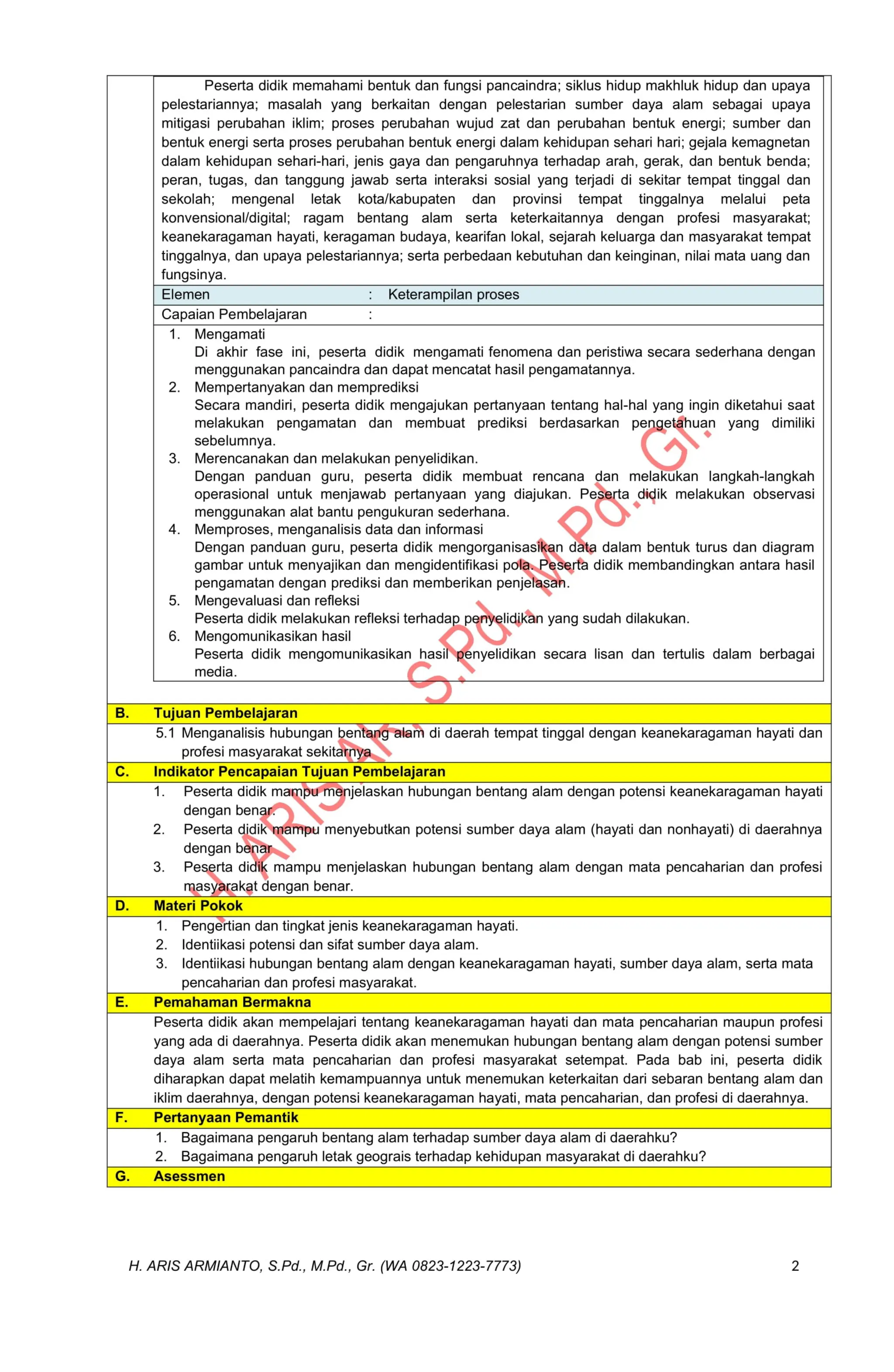 MODUL AJAR IPAS KELAS 4 REVISI TERBARU CP 032 KURIKULUM MERDEKA ...