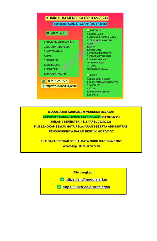MODUL AJAR IPAS KELAS 4 REVISI TERBARU CP 032 KURIKULUM MERDEKA SEMESTER 1 DAN 2.pdf
