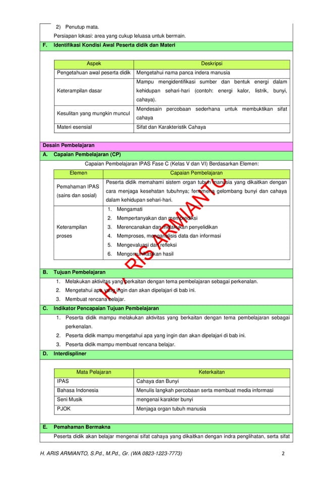 MODUL PEMBELAJARAN DEEP LEARNING ILMU PENGETAHUAN ALAM & SOSIAL (IPAS) KELAS 5 CP 032 REVISI ...