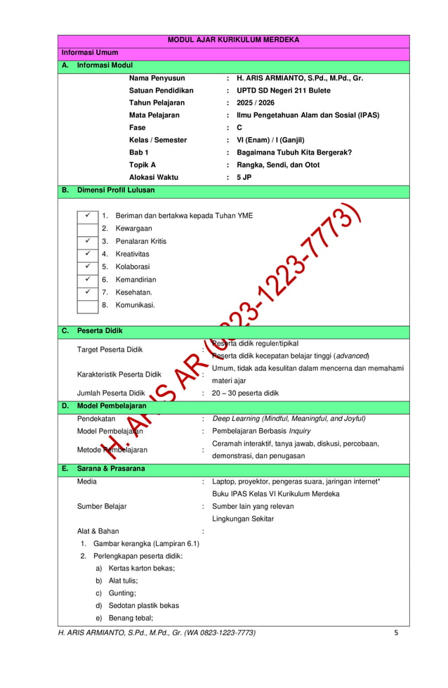 MODUL PEMBELAJARAN DEEP LEARNING IPAS KELAS 6 CP 032 REVISI 2025 KURIKULUM MERDEKA.pdf