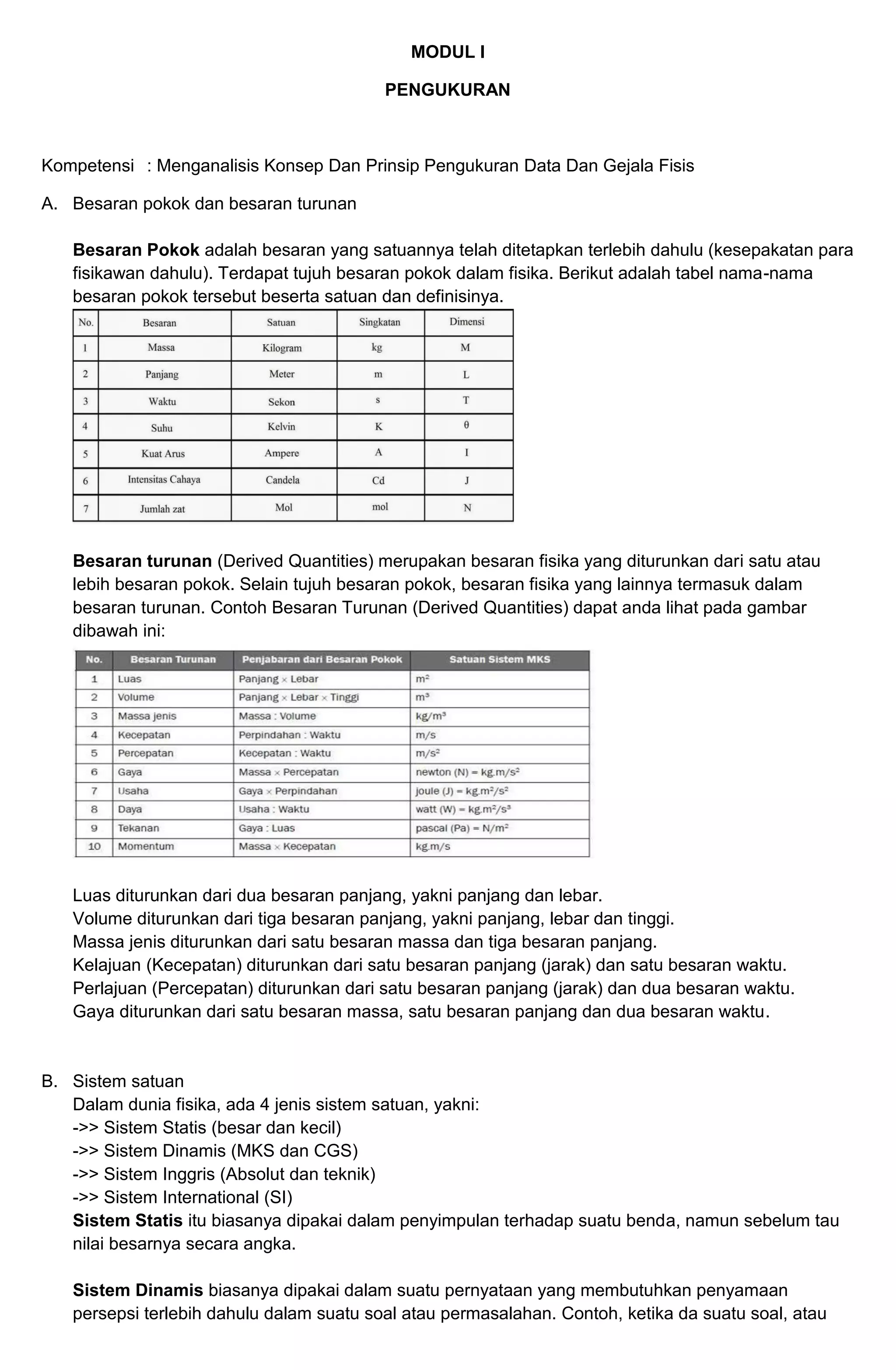 Modul 1 pengukuran | PDF