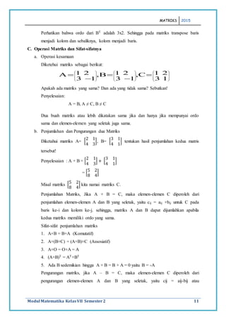 modul matematika berbasis problem based learning pada materi matriks kelas x MIA | DOCX