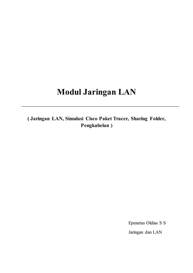 Modul jaringan lan | PDF