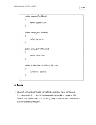 Modul belajar java I/O (Input/Ouptut) | PDF