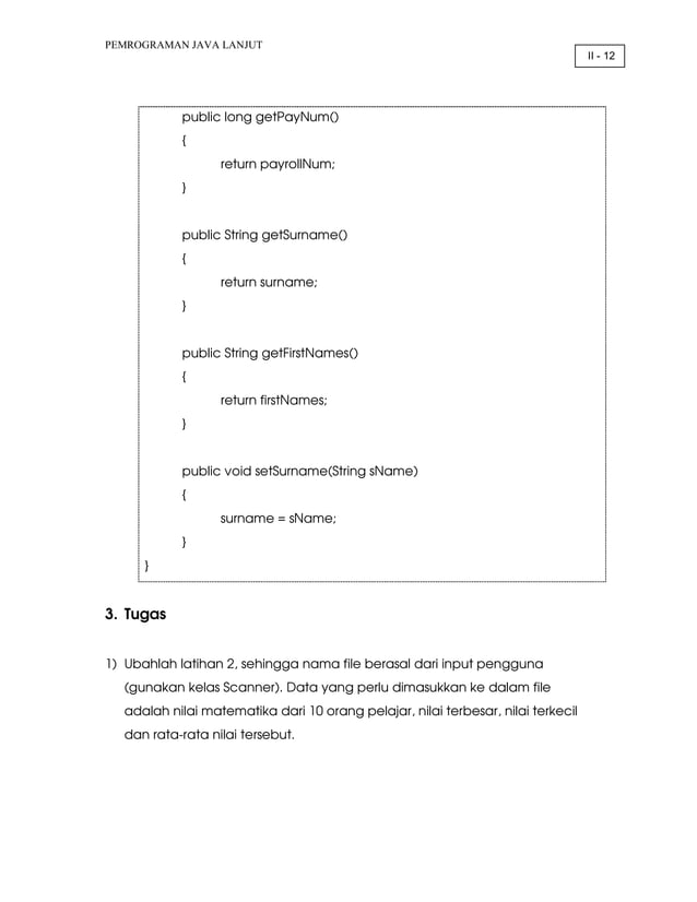 Modul belajar java I/O (Input/Ouptut) | PDF