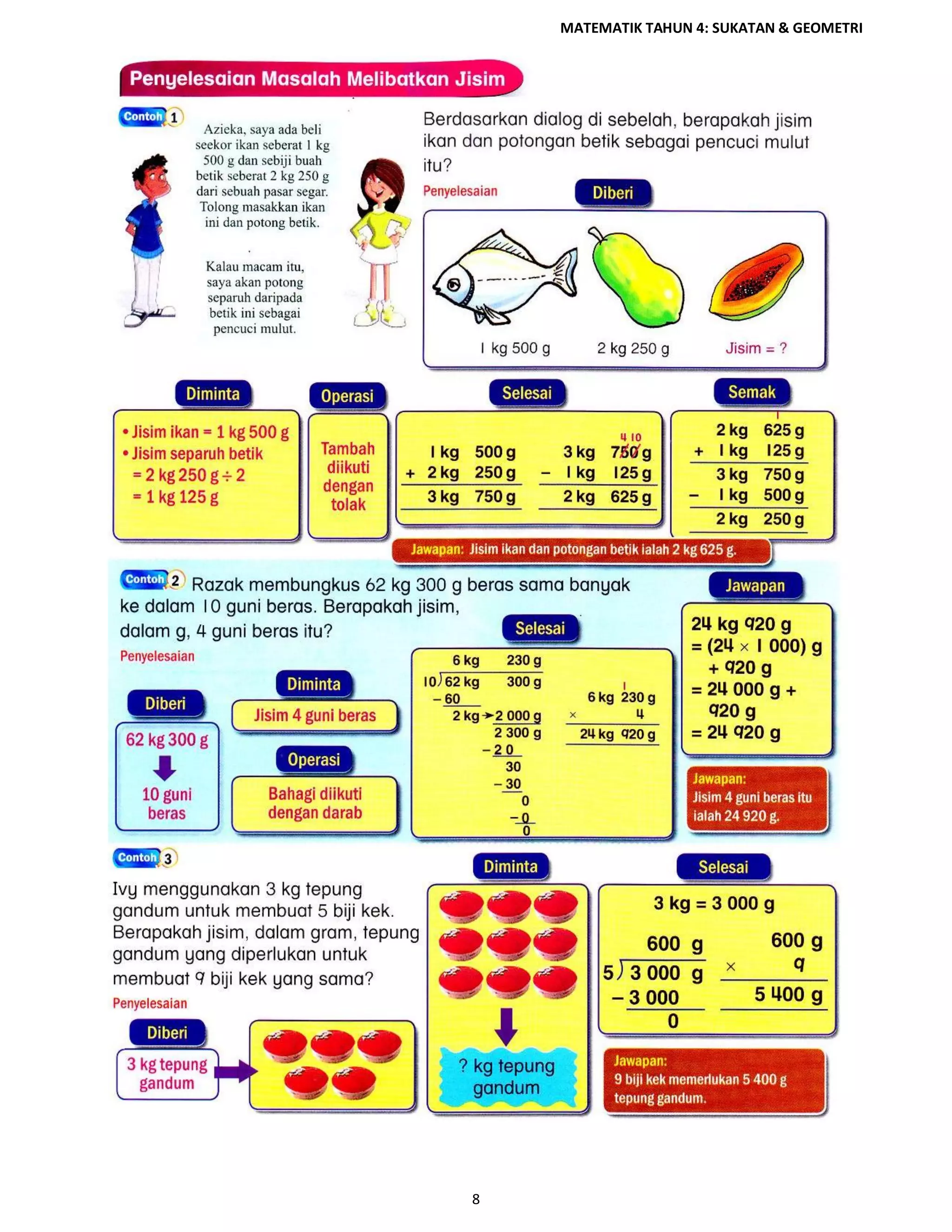 Jisim - Matematik Tahun 4 | PDF