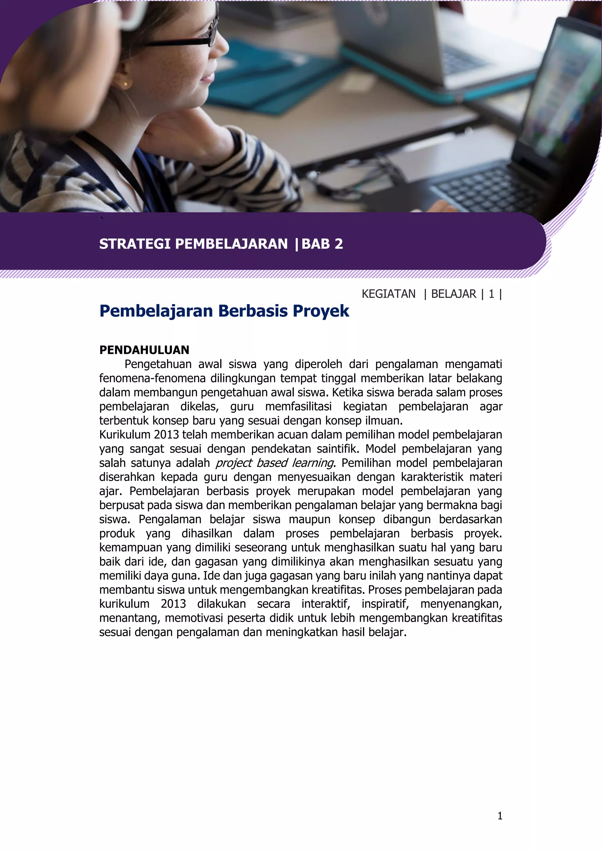 Modul (kb 1) pembelajaran proyek | PDF