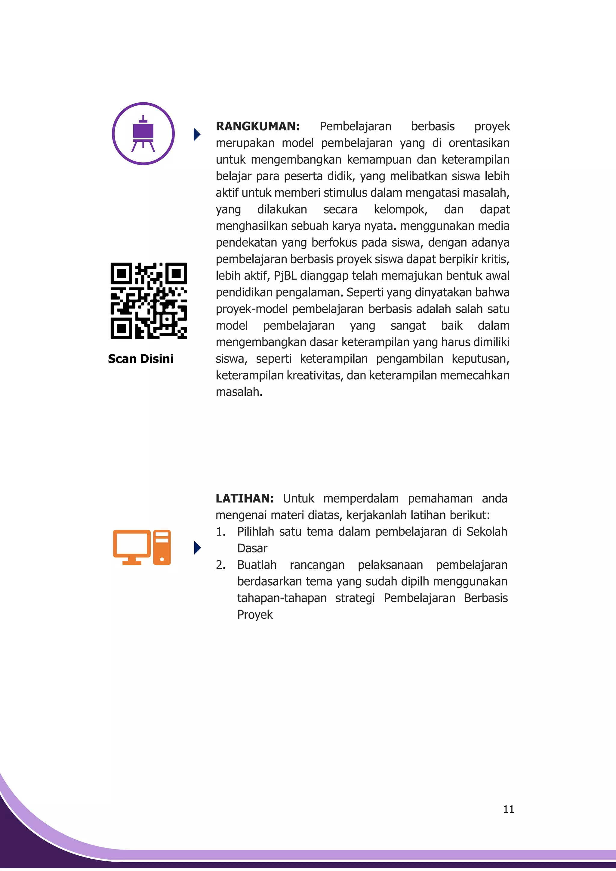 Modul (kb 1) pembelajaran proyek | PDF