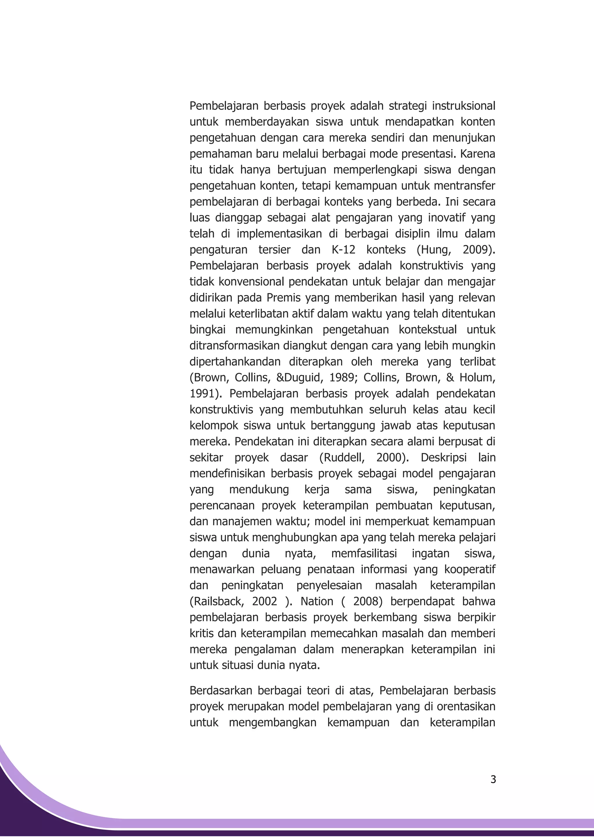 Modul (kb 1) pembelajaran proyek | PDF