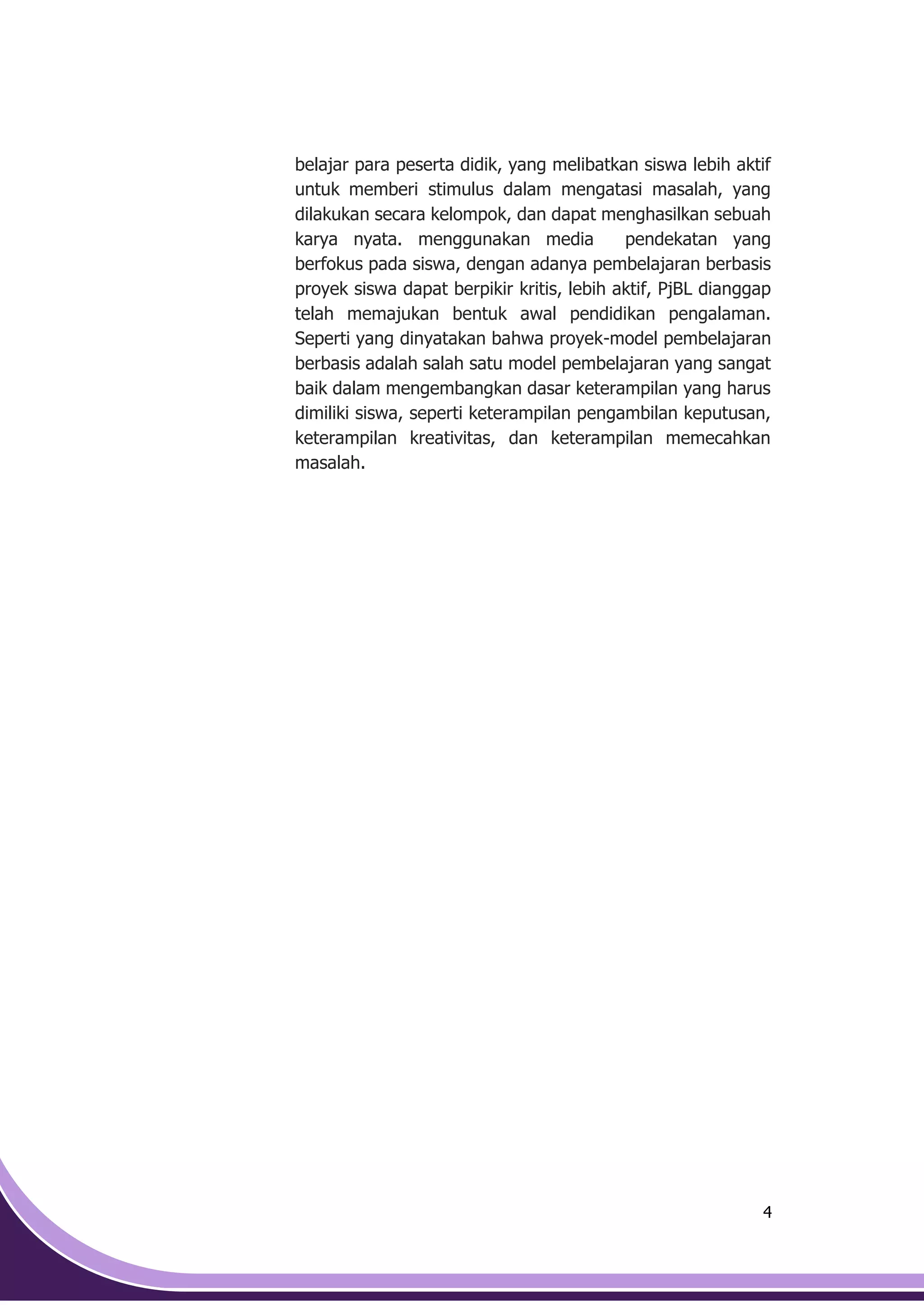 Modul (kb 1) pembelajaran proyek | PDF