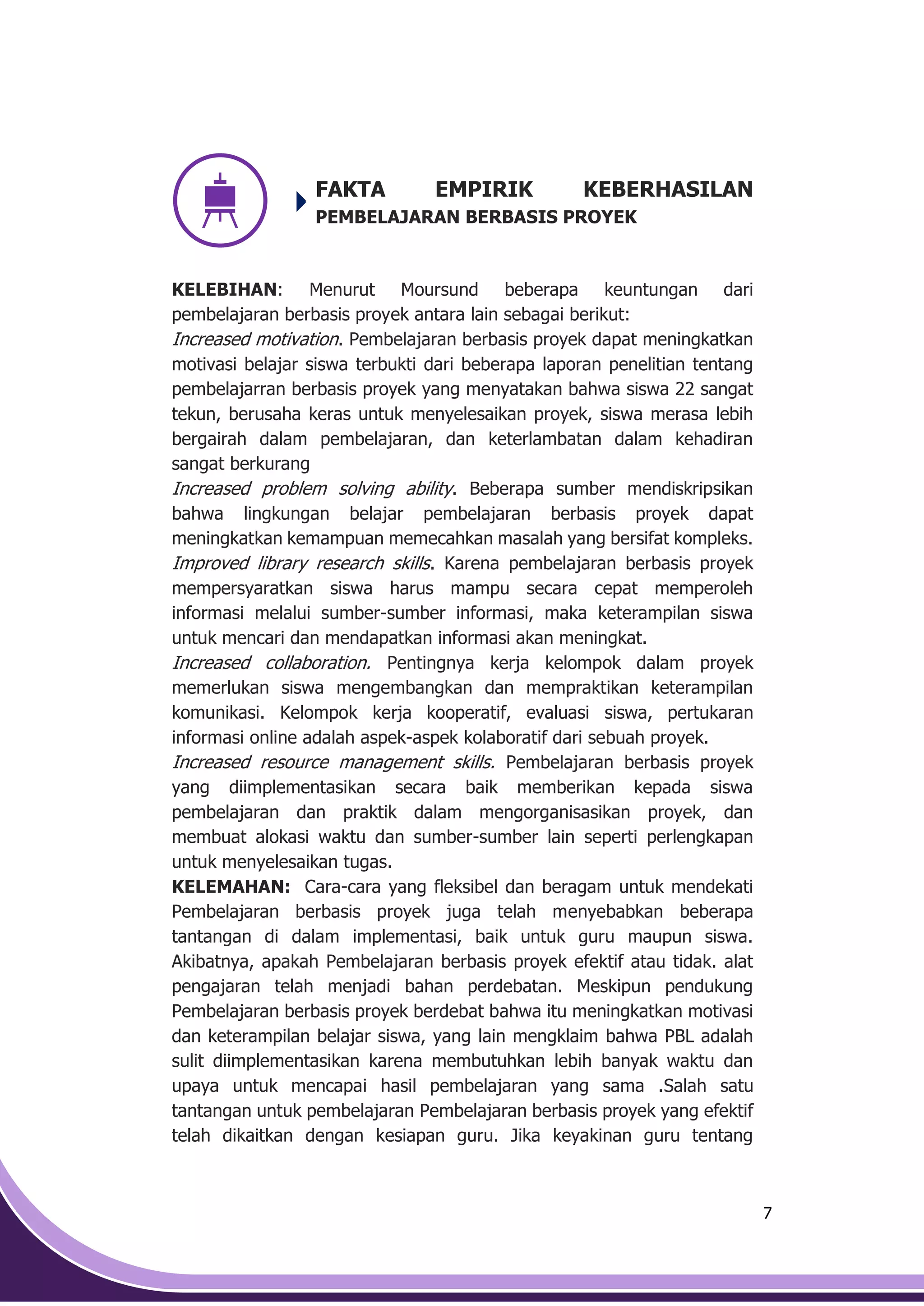 Modul (kb 1) pembelajaran proyek | PDF