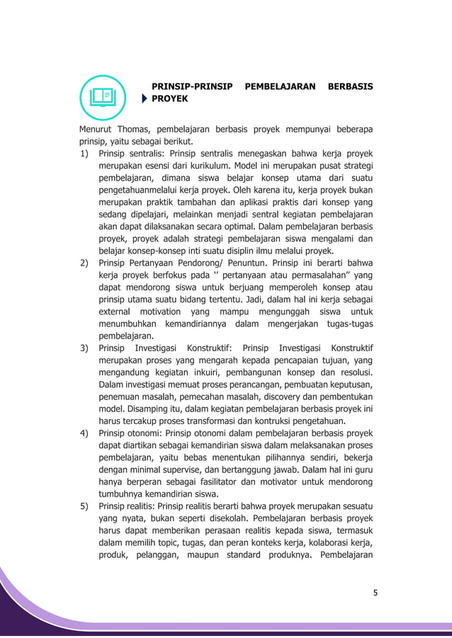 Modul (kb 1) pembelajaran proyek | PDF