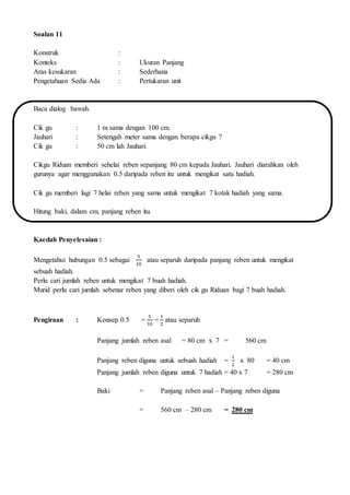Modul kbat matematik sek. rendah | DOCX