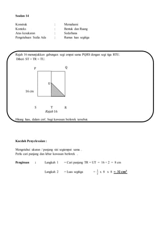 Modul kbat matematik sek. rendah | DOCX