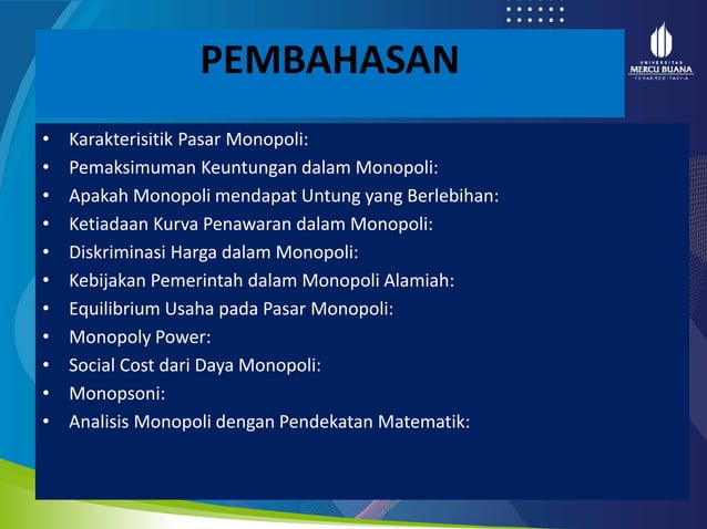 Struktur Pasar Monopoli | PPTX