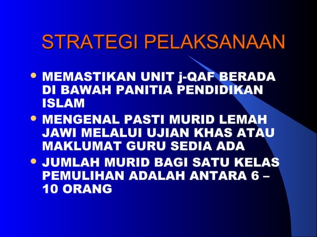 Modul kelas pemulihan jawi model j qaf(pp) | PPT