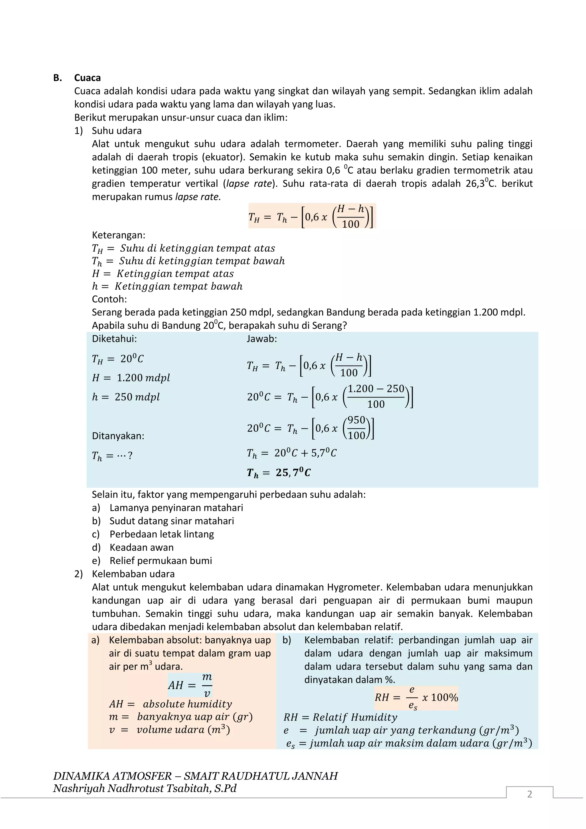 Modul kelas x atmosfer | PDF