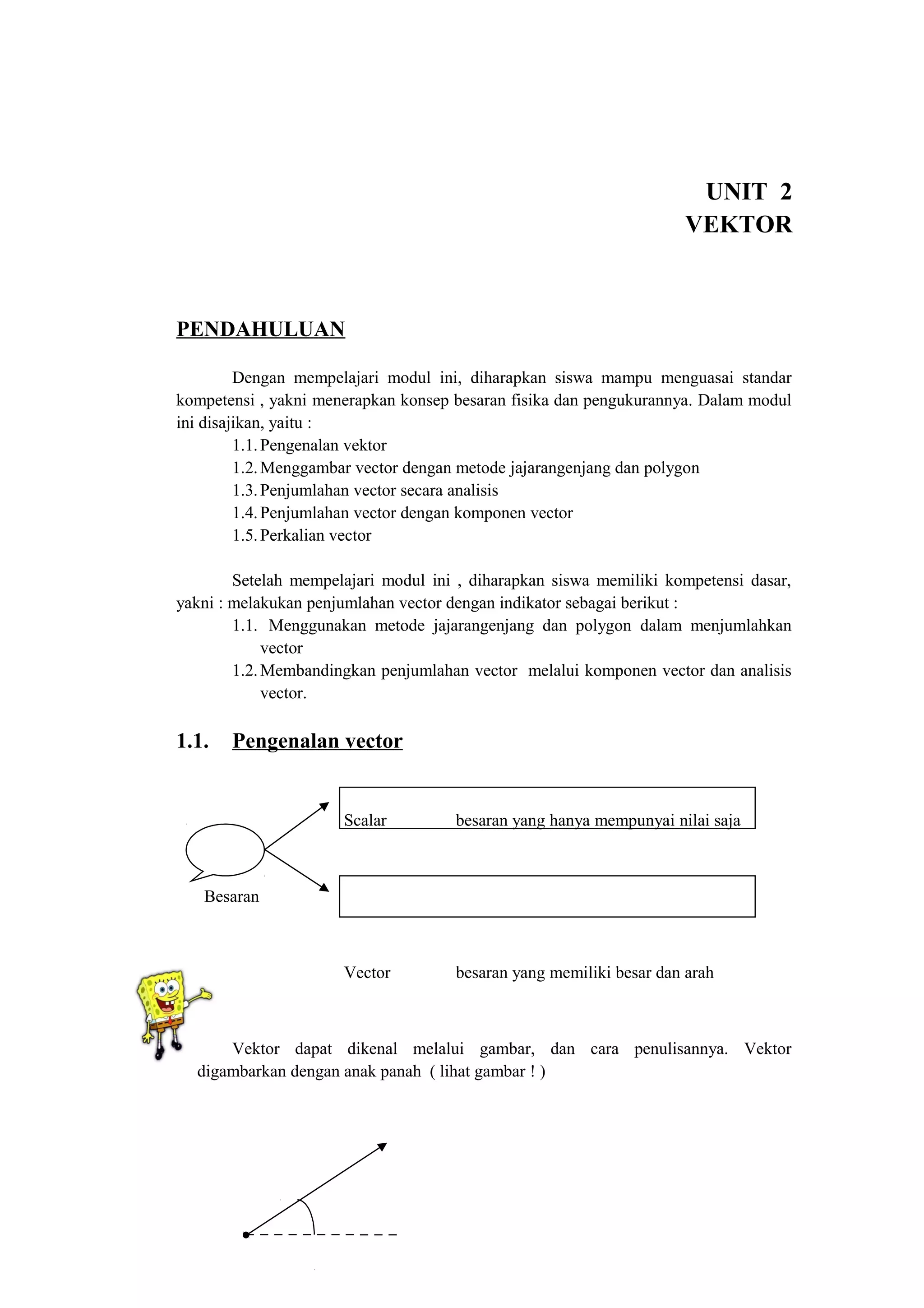 Modul kelas x unit 2 vektor | DOC