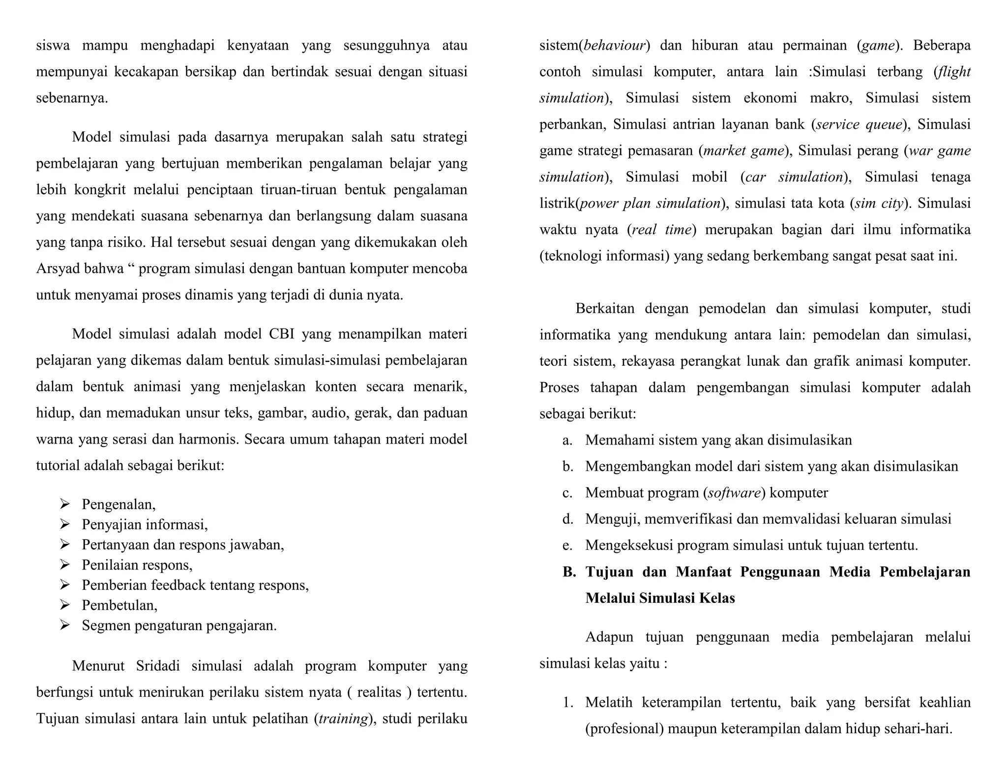 Modul Pembelajaran Simulasi | PDF