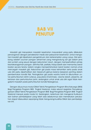 Modul kesehatan gizi ibu hamil dan anak usia dini bkkbn rev4 | PDF