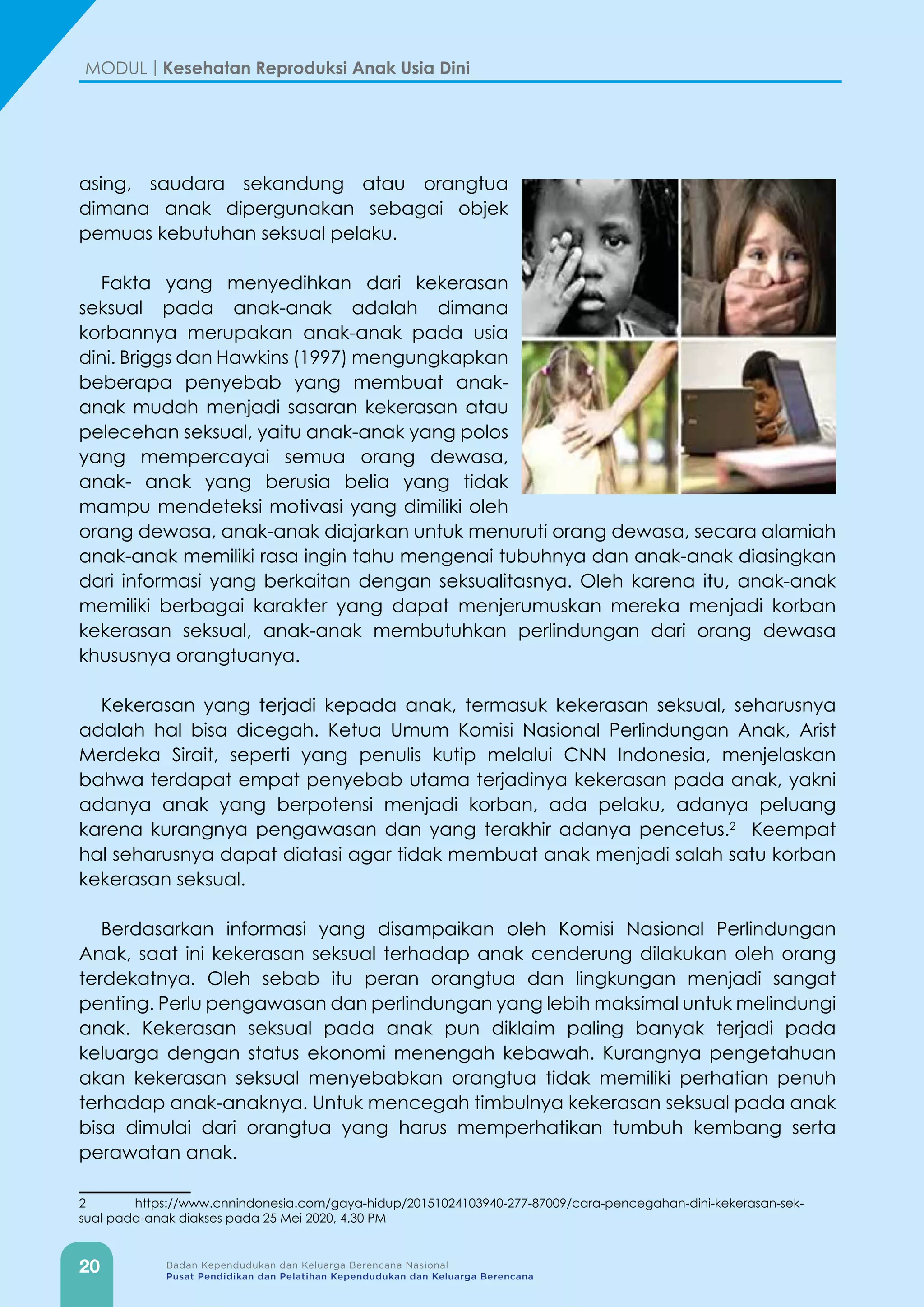 Modul kesehatan reproduksi anak usia dini bkkbn rev4 | PDF