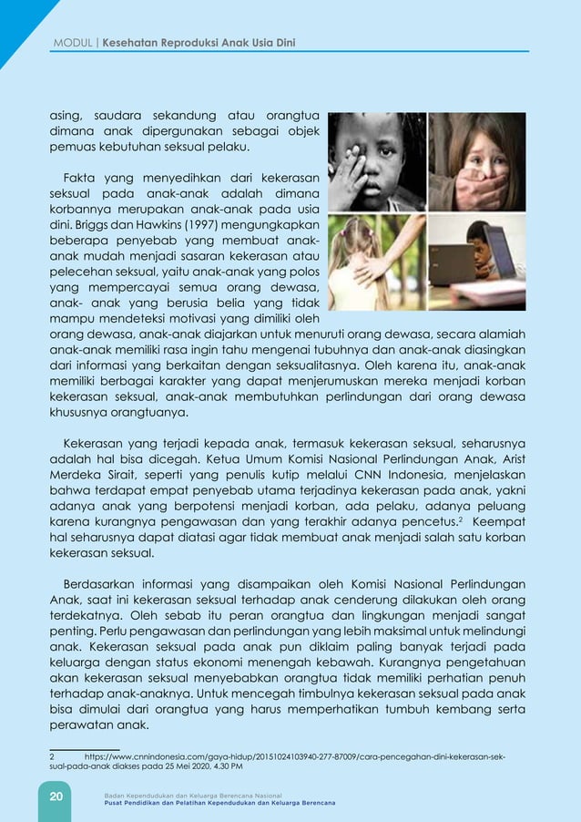 Modul kesehatan reproduksi anak usia dini bkkbn rev4 | PDF