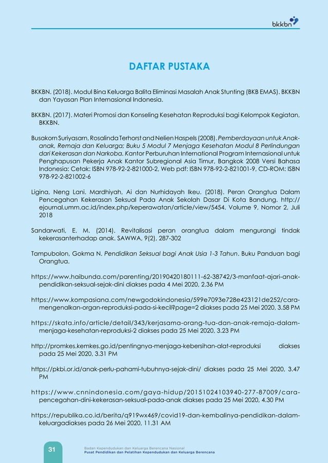 Modul kesehatan reproduksi anak usia dini bkkbn rev4 | PDF