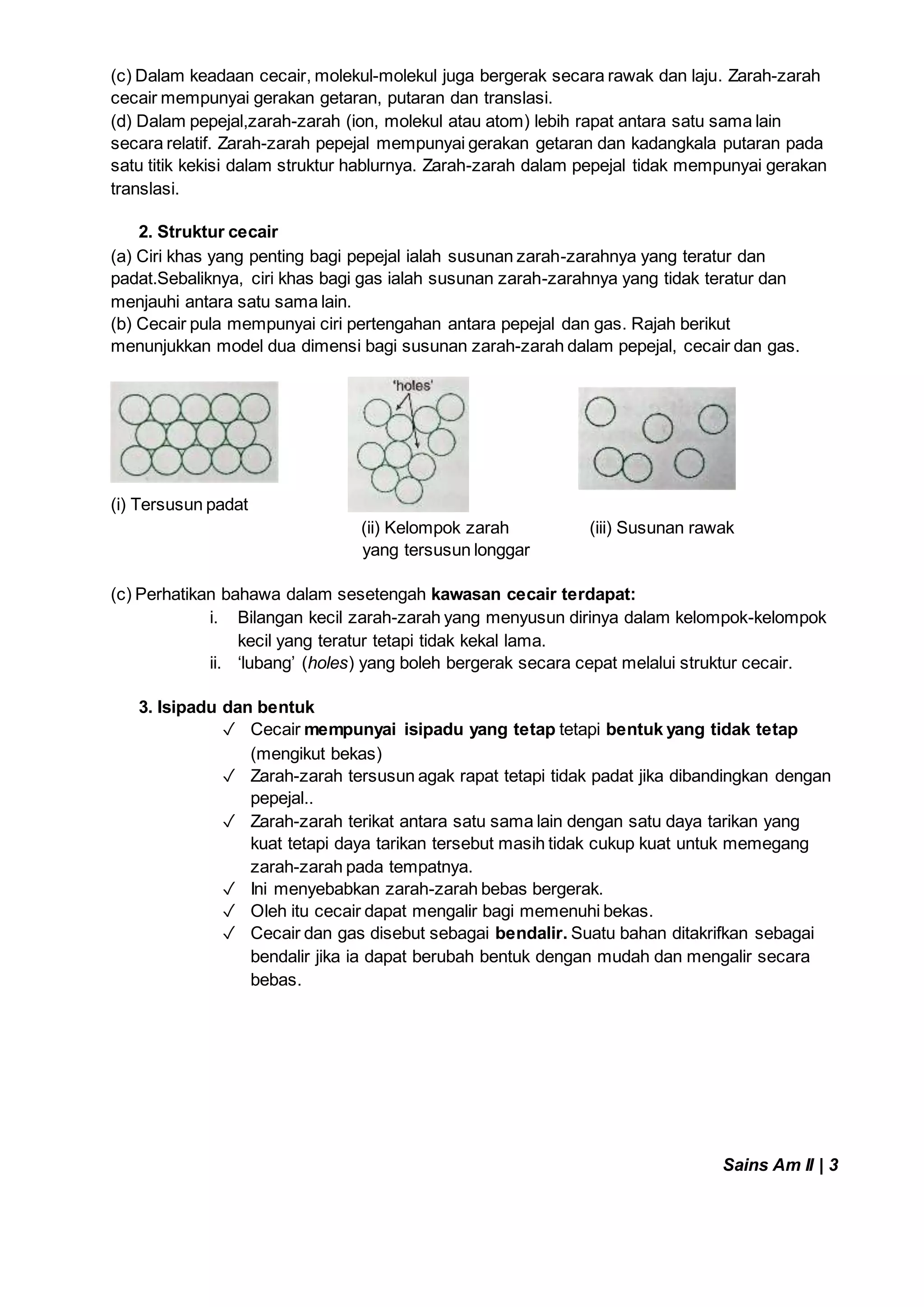 Kertas Penerangan Sains Am 2 Modul 1 Keadaan Jirim | DOCX