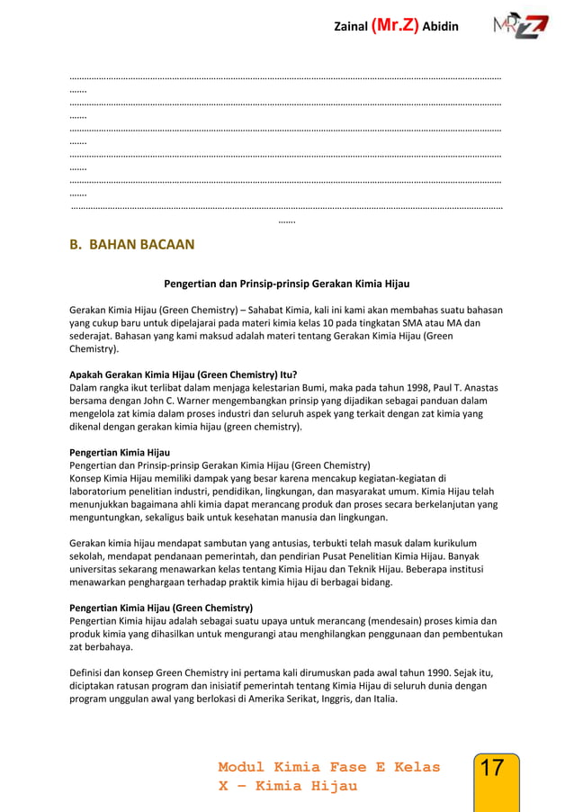 Modul Kimia Fase E Kelas X TH 24 - E10.6 Kimia Hijau.docx