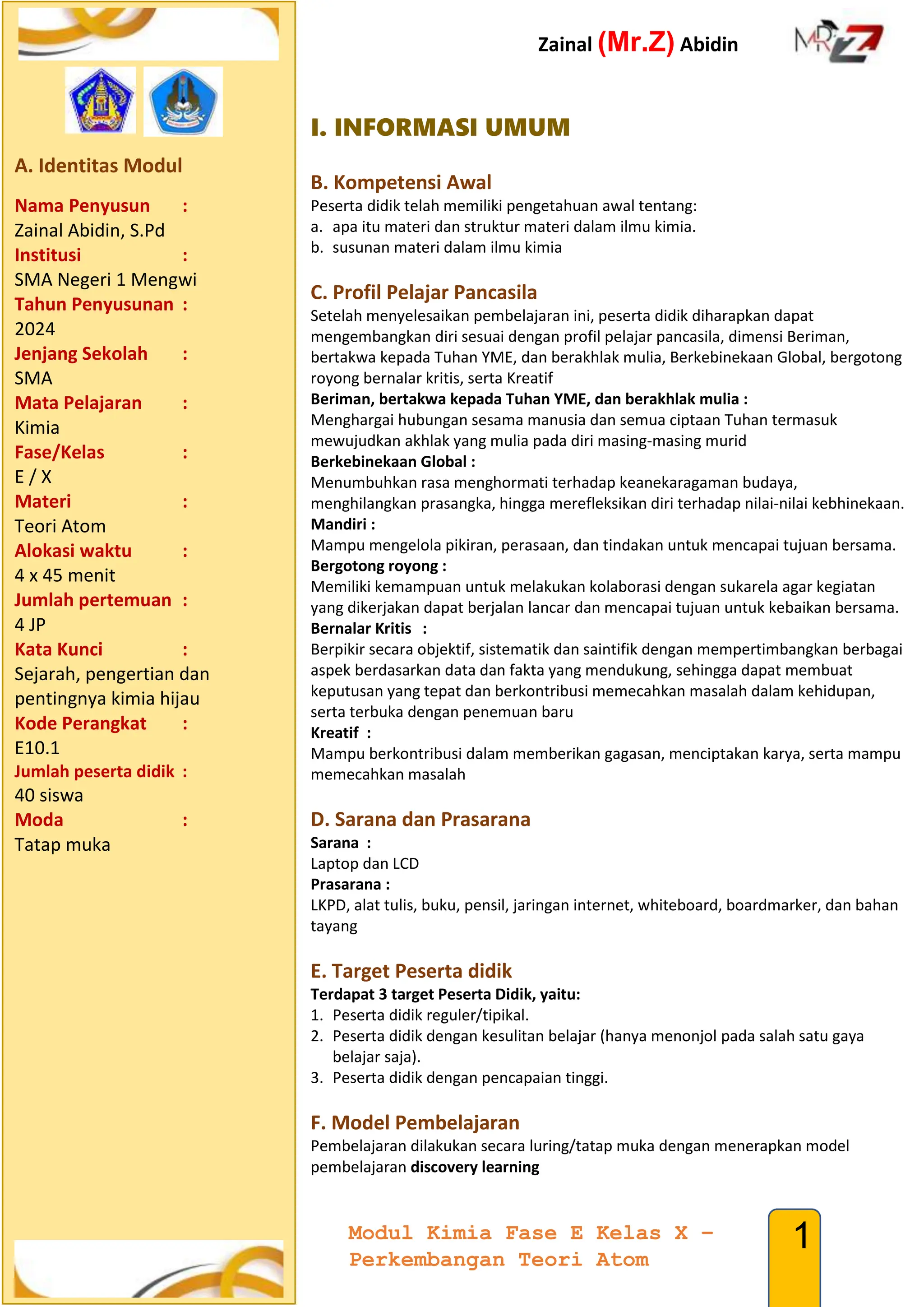 Modul Kimia Fase E Kelas X TH 24 - E10.1 Teori Atom dan Notasi.docx