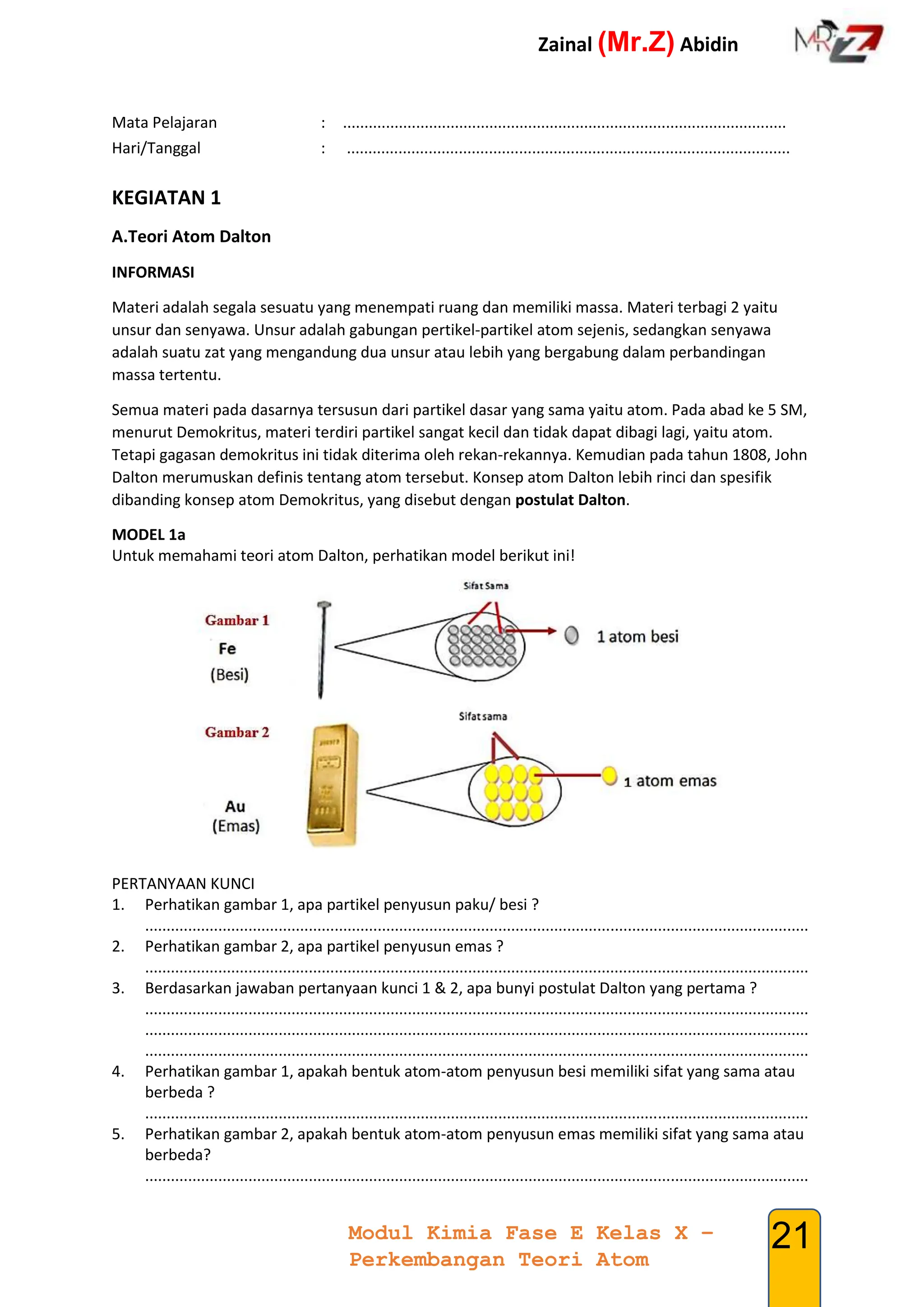 Modul Kimia Fase E Kelas X TH 24 - E10.1 Teori Atom dan Notasi.docx