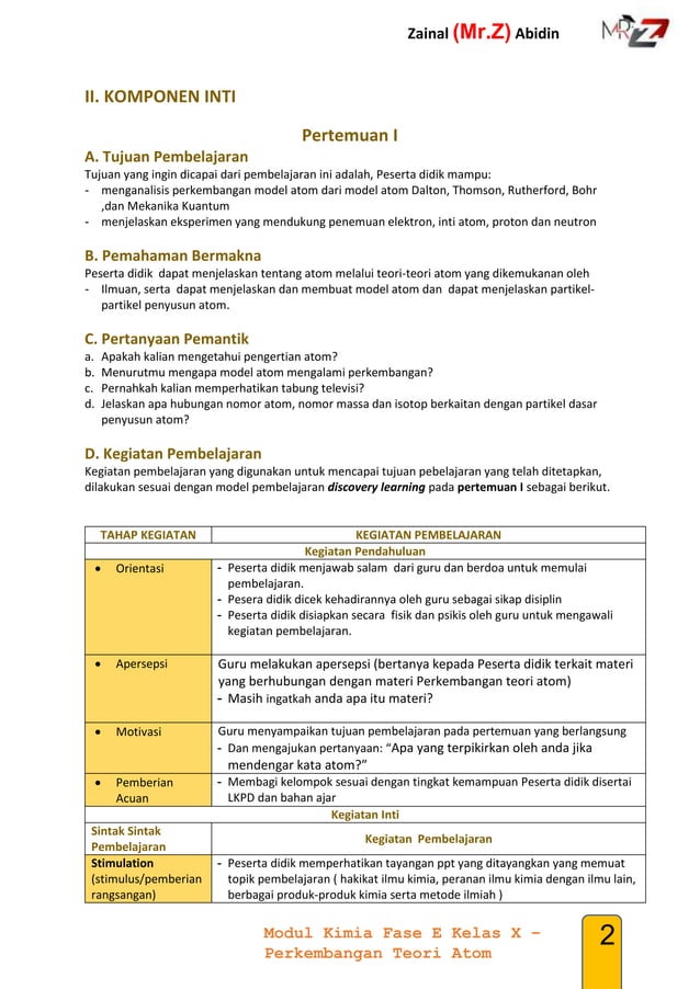 Modul Kimia Fase E Kelas X TH 24 - E10.1 Teori Atom dan Notasi.docx