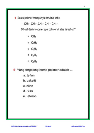 Modul kimia polimer | DOCX