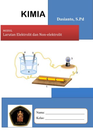 Modul Kimia Kelas X: Larutan Elektrolit dan Non-elektrolit | PDF