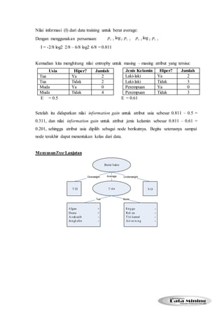 Modul klasifikasi decission tree modul klasifikasi | DOC