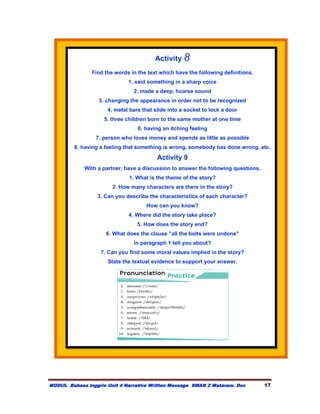 Modul kls xi unit 4 narrative | PDF