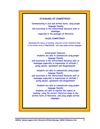 Modul kls xi unit 4 narrative | PDF