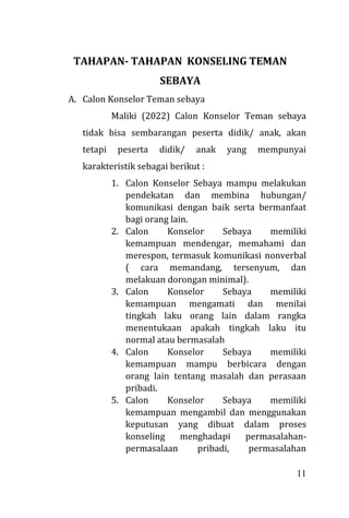 Modul Konseling Sebaya untuk peningkatan Kompetensi Sosial | PDF