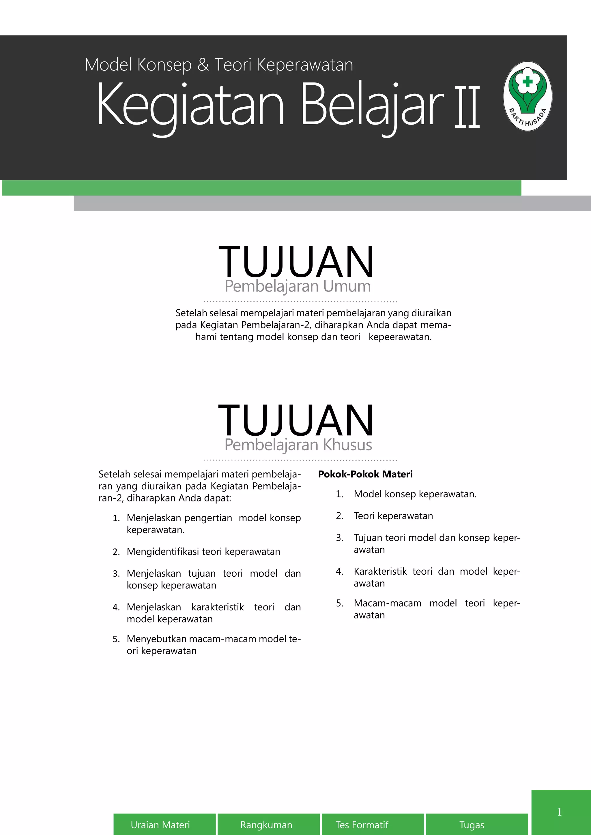 Model Konsep dan Teori Keperawatan | PDF